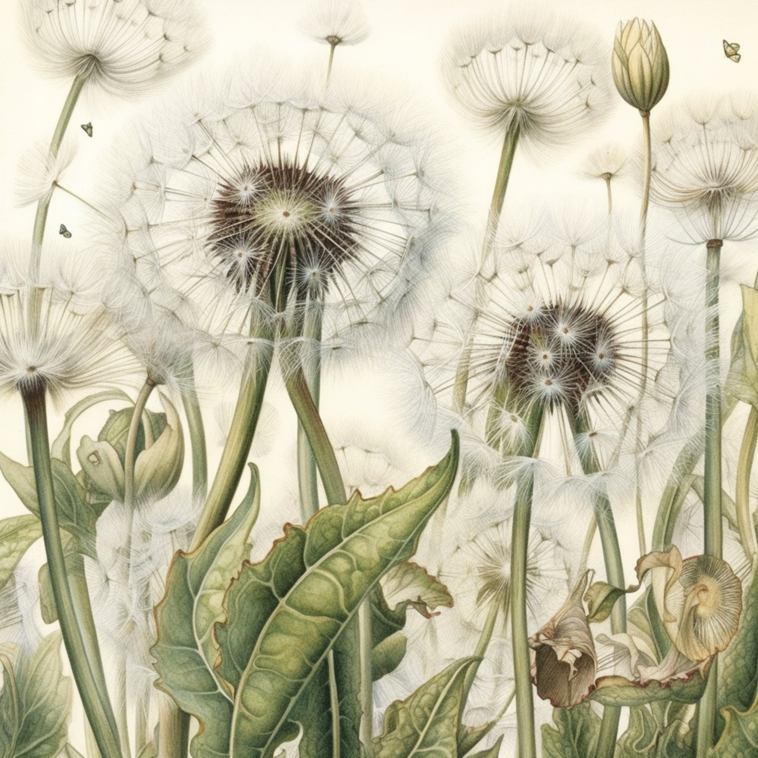 20 Dandelion Watercolor, Clipart Dandelion Bundle, JPG, Craft Art, Card ...