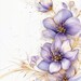 Violet Floral Side Border Clipart: Watercolor Flowers (digital Download ...