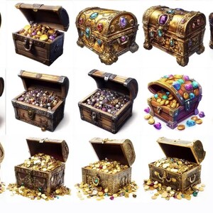 55 PNG Treasure Chest Clipart | Colorful Pirate Chest PNG, Transparent ...