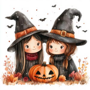 10 Wizard Halloween Bundle Clipart, JPG Wizard Illustrations, Printable ...