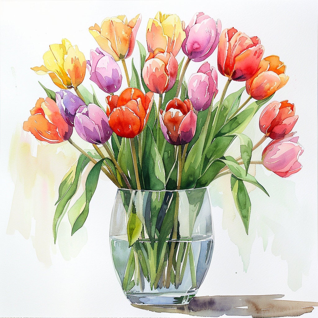 16 JPG Tulips in Vase Cliparts. Tulips Clipart, Tulips in Vase Clipart ...