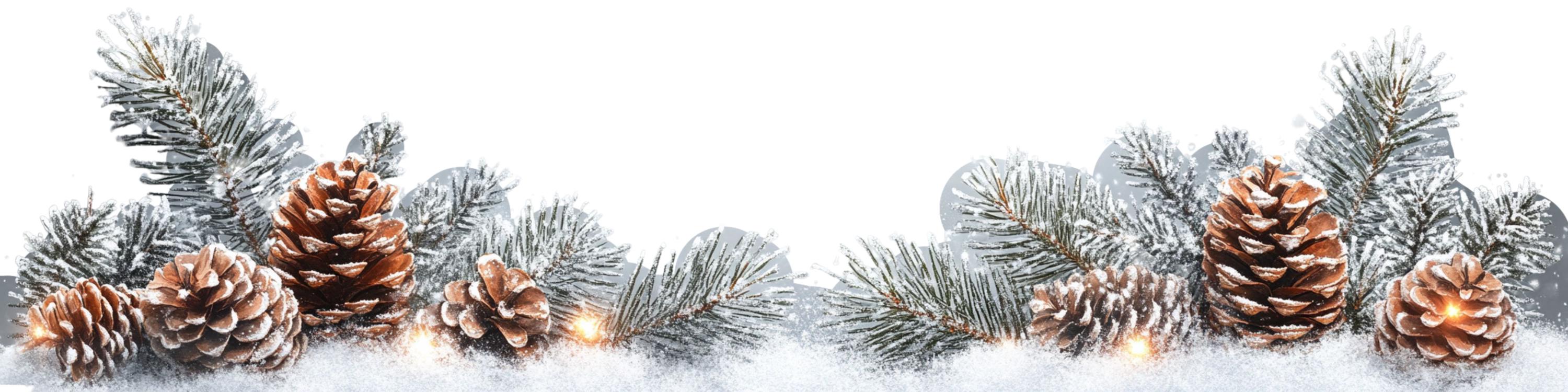 Winter Pine Cones Digital Image: Christmas Tree Branch Clipart (PNG ...