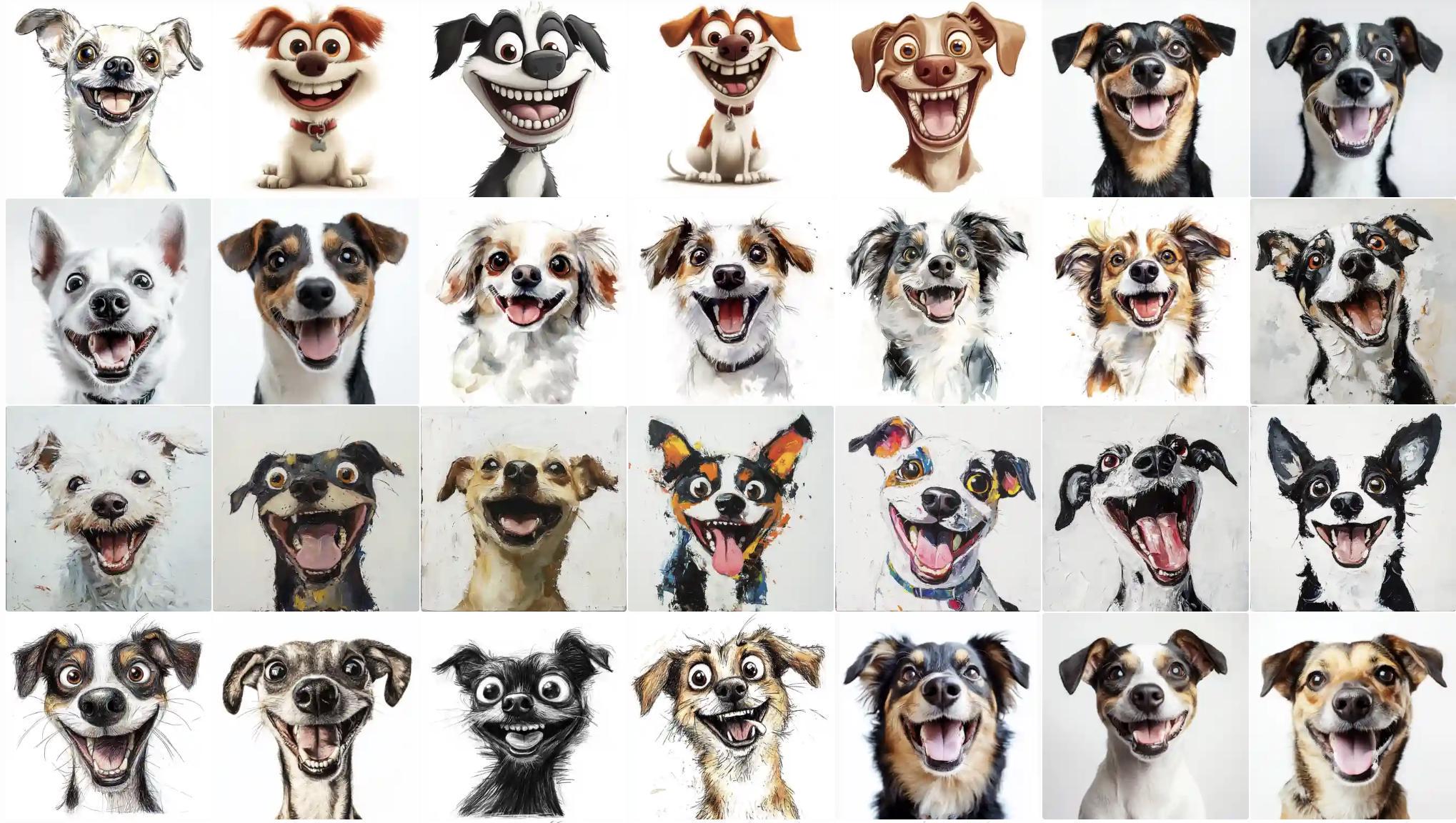 Goofy Dogs Clipart: 102 Cartoon Dog Pngs (digital Download) - Etsy