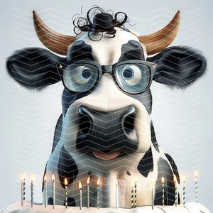 Funny Cow Clipart Bundle, Surprised, Scared, Confused (JPG, Commercial ...