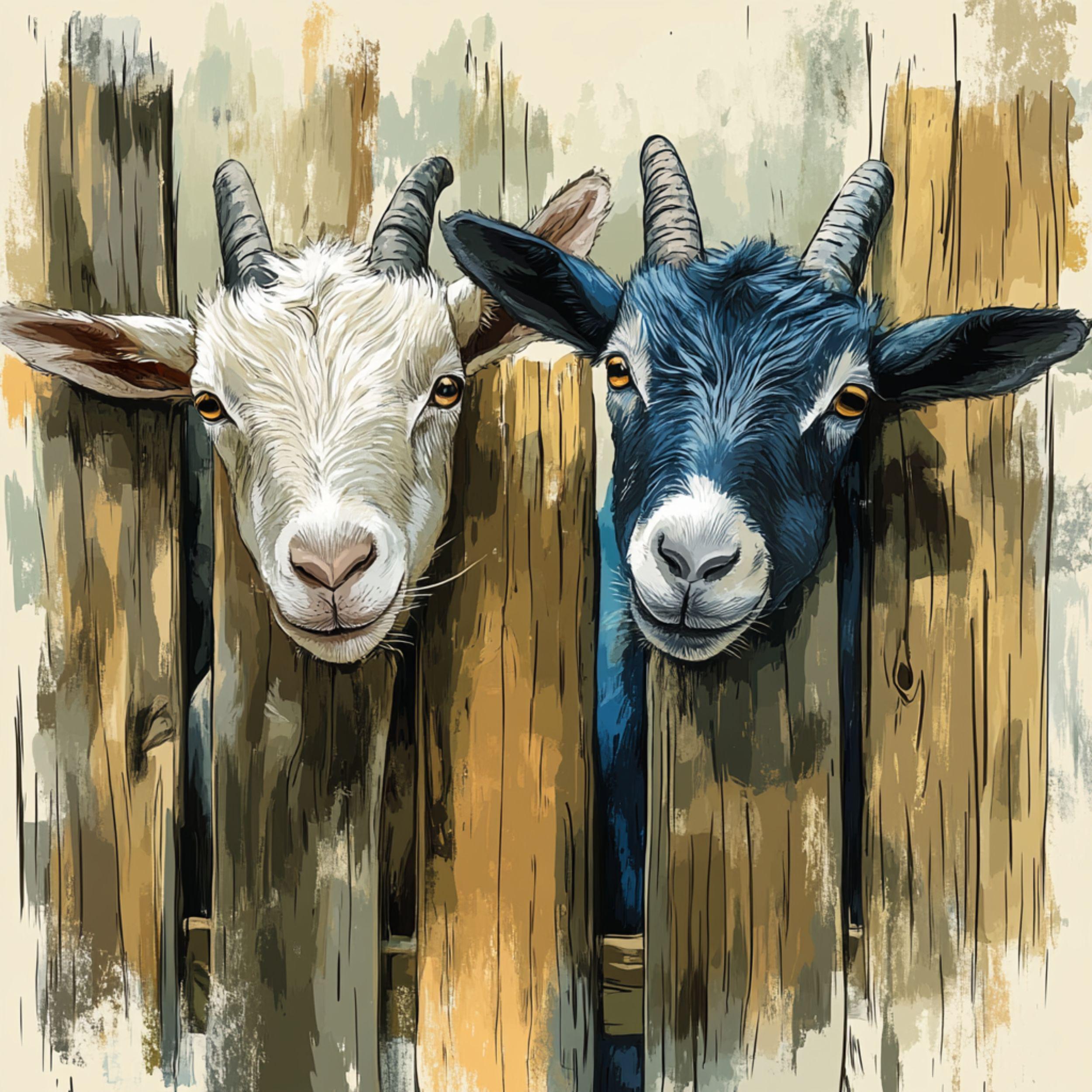 10 FENCED GOATS Clipart, Goat on a Farm Clipart, Goat Graphics, Farm ...