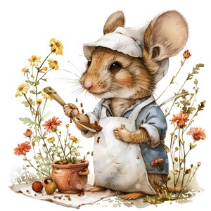 Watercolor Gopher Clipart: Chef PNG Images (digital Download) - Etsy