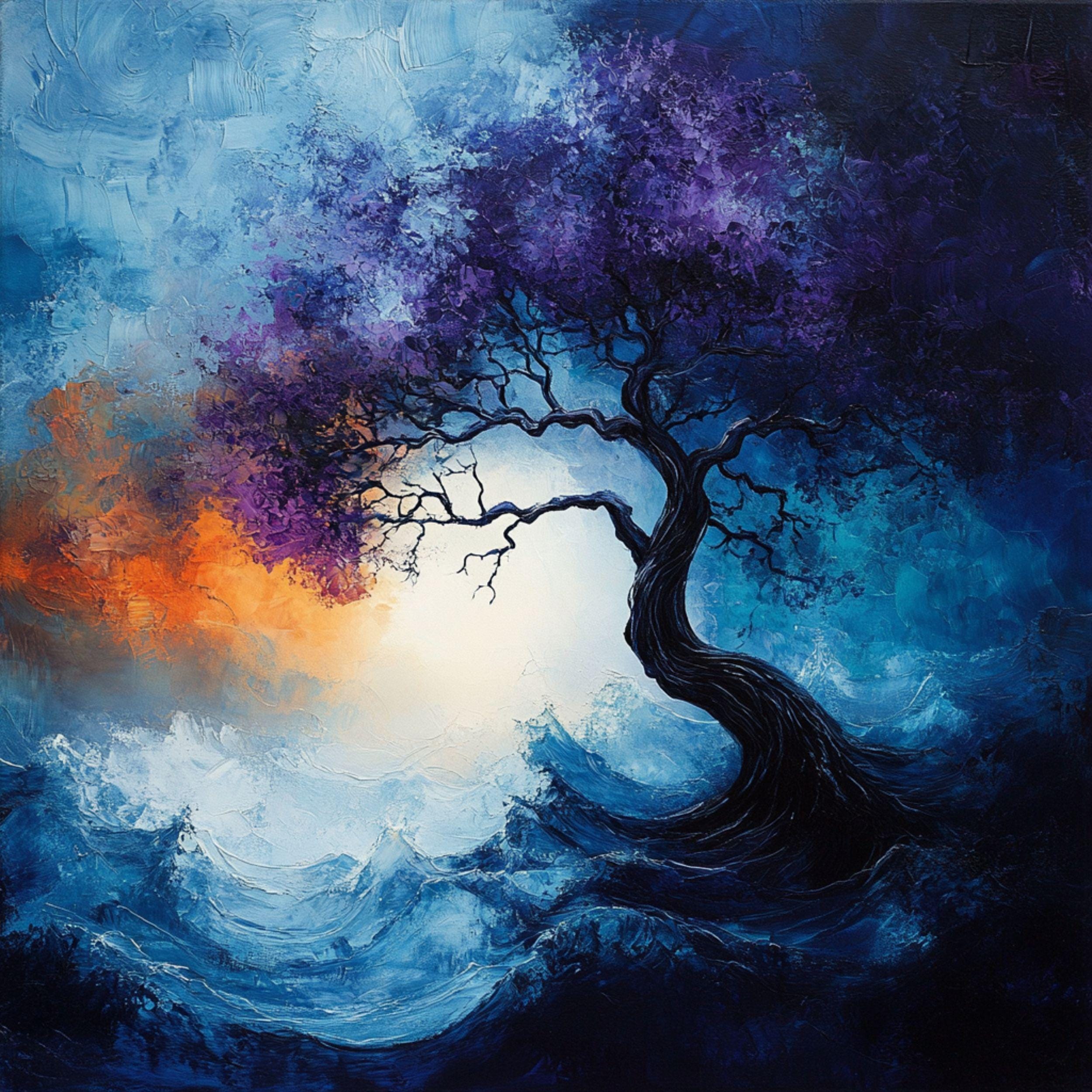 10 ENCHANTED TREE CLIPART, Watercolor Magic Tree Image, Digital ...