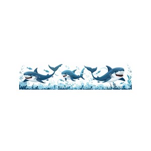 10 PNG Shark Border Cartoon Clipart, Shark Border High-resolution ...