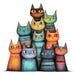 Cat Pyramid Clipart: Whimsical Feline Art (digital Art) - Etsy