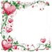Frame of Hearts Valentine’s Day Clipart, Romantic Heart Frames, 12 JPG ...