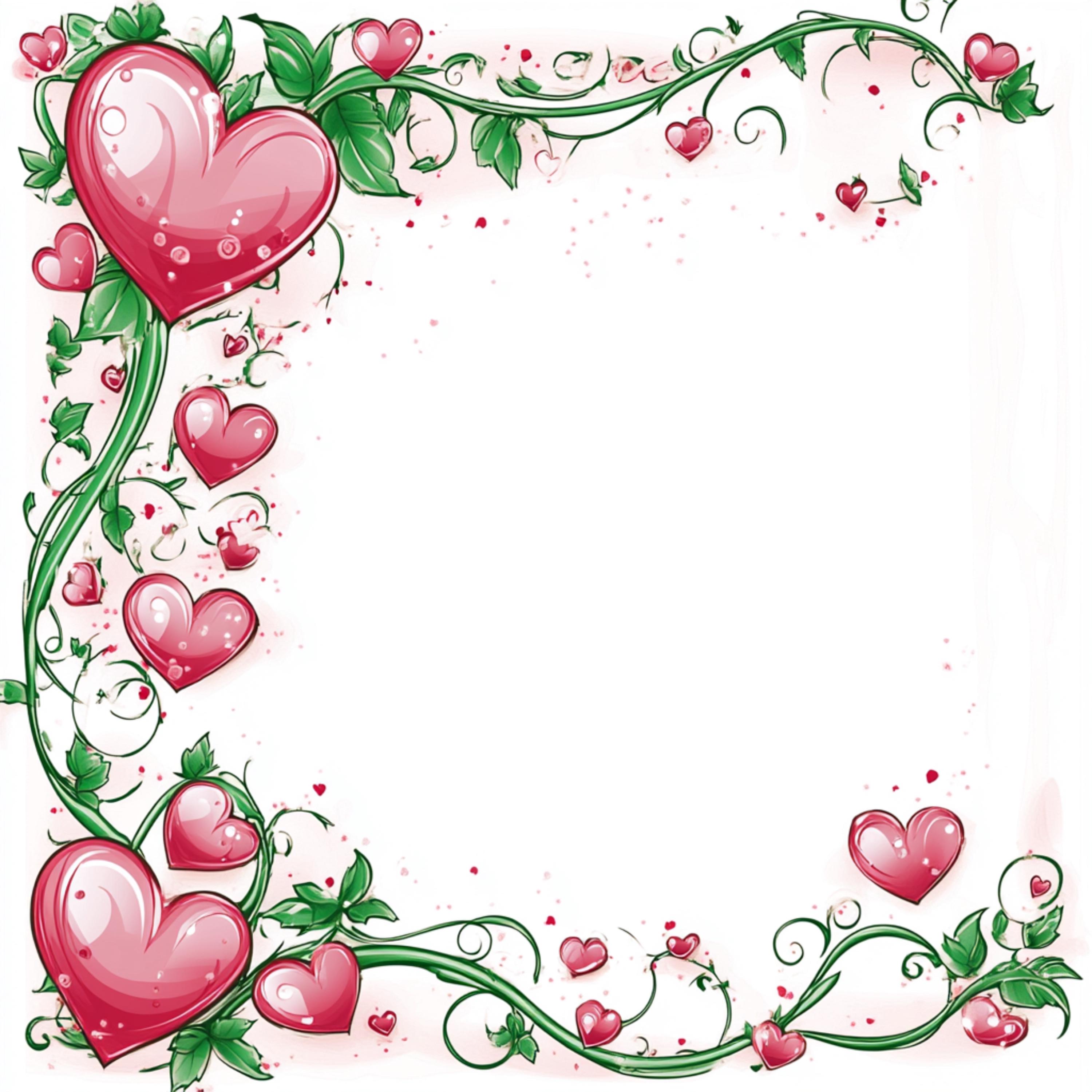Heart Frame Clipart: Valentine's Day Romantic Designs (digital Download ...