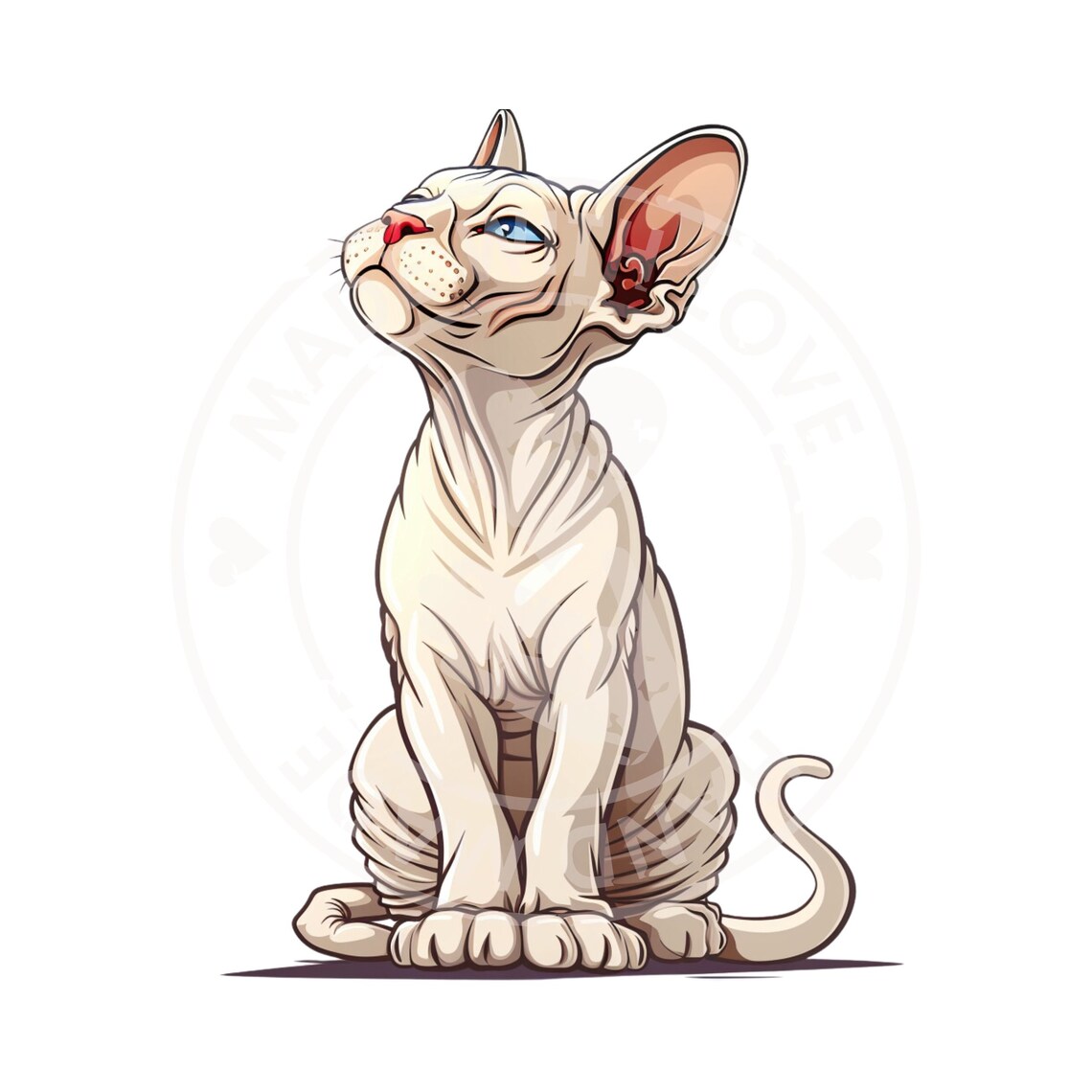 15 PNG Cartoon Sphynx Cat Clipart, Baby Sphynx Cat, Printable ...