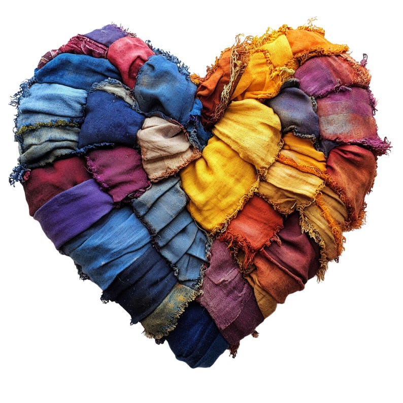 10 PATCHWORK COZY HEART Cliparts, Png Image of a Patchwork Heart ...