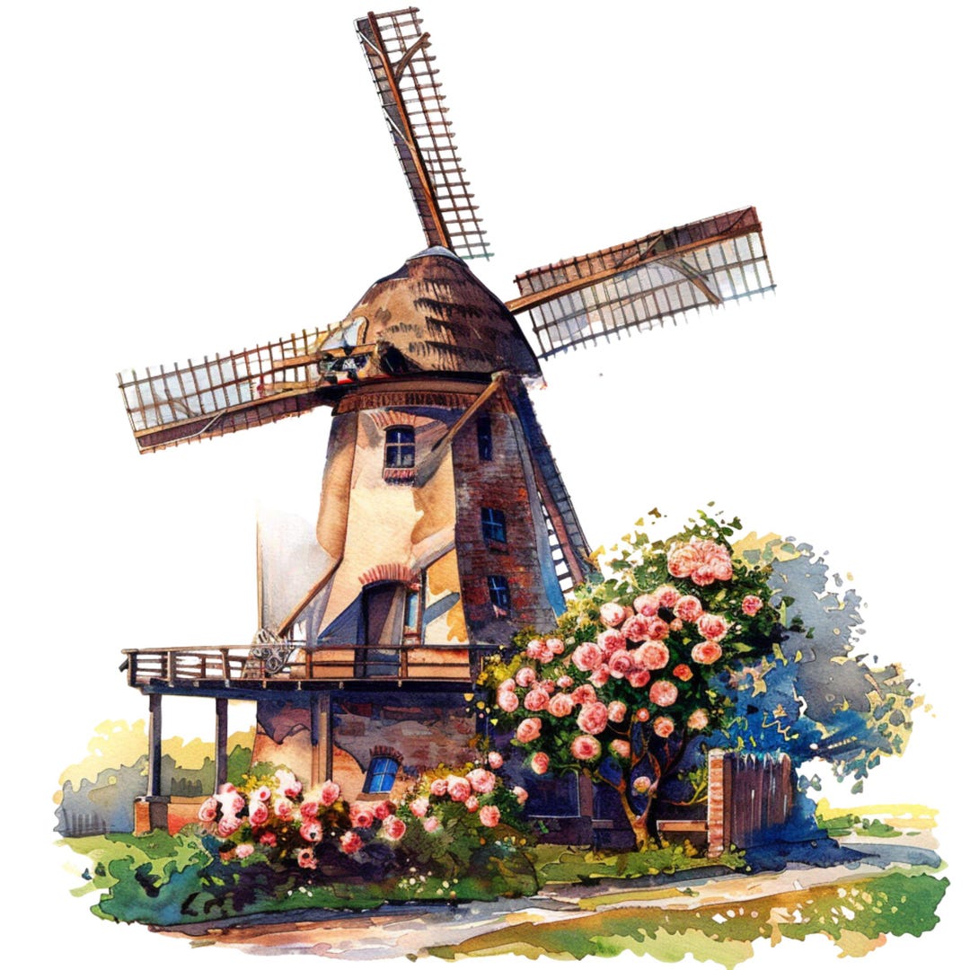 12 COUNTRY MILL CLIPARTS, Png Image of an Old Mill, Digital Image of a ...