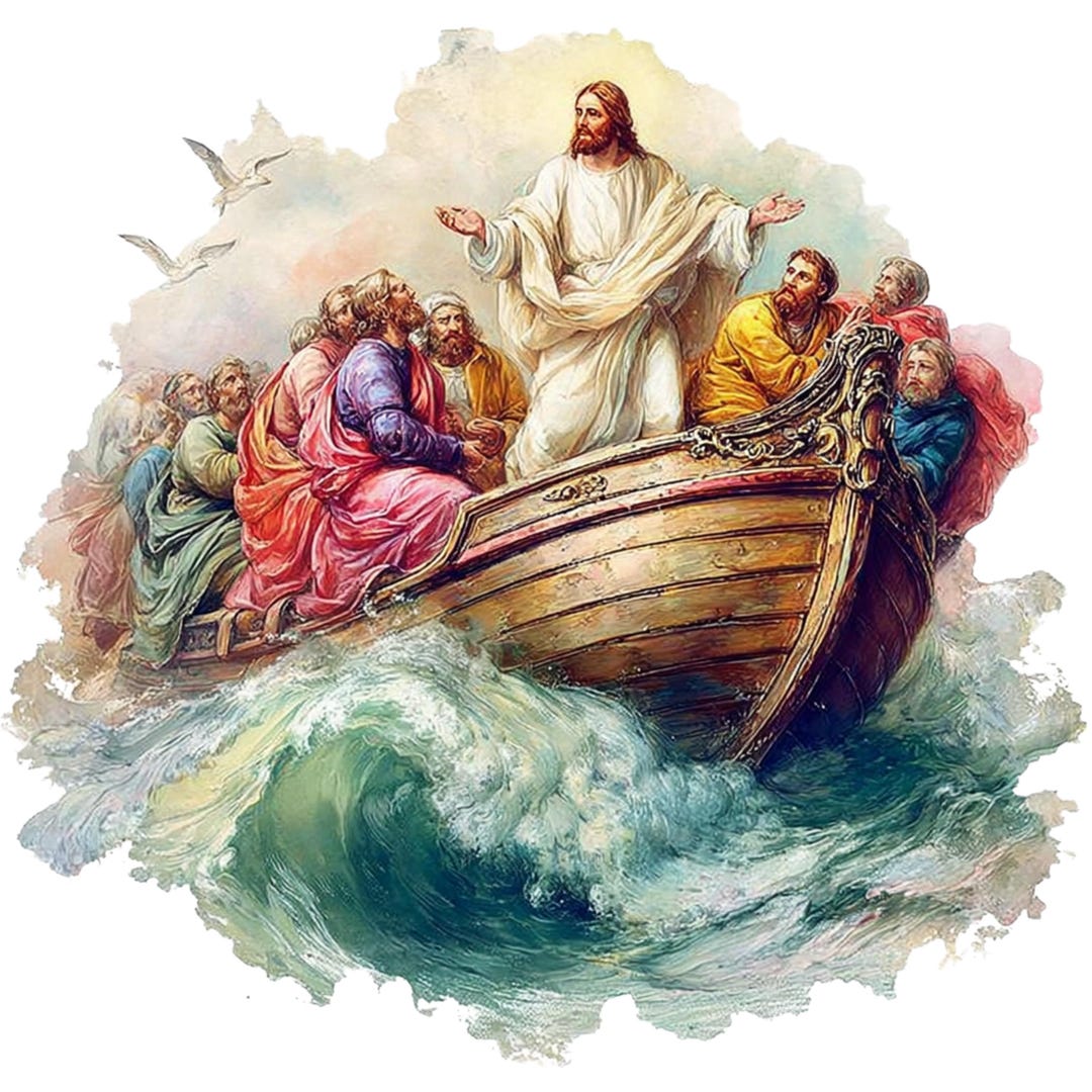 12 Jesus Calms the Storm Clipart, Christian Clip Art, Printable ...