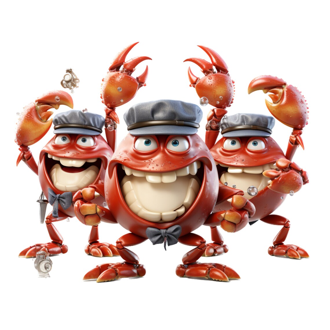 130 Cartoon Crabs Cliparts, 45 PNG Files Cute Crab Wall Art, Crazy ...