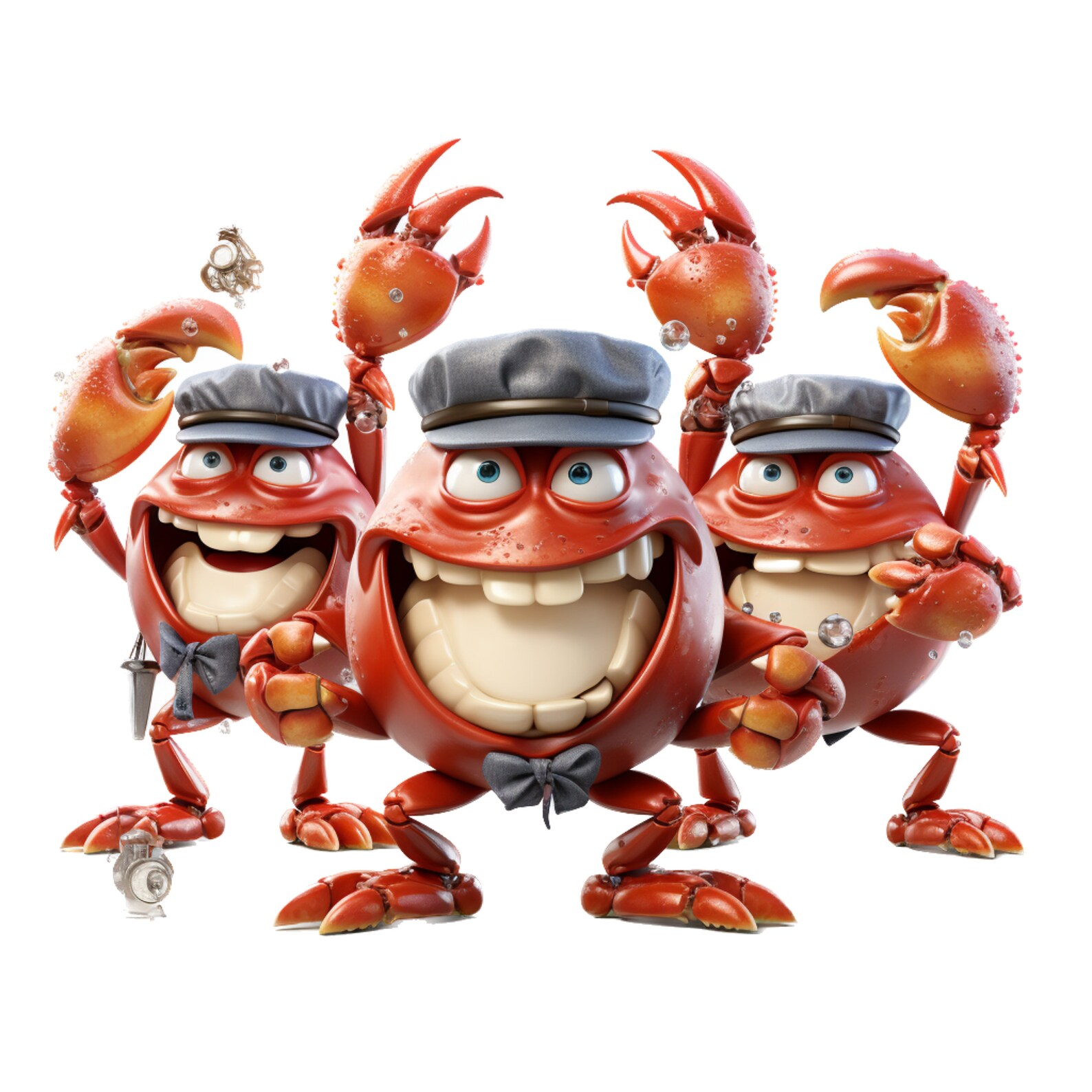 130 Cartoon Crabs Cliparts, 45 PNG Files Cute Crab Wall Art, Crazy ...