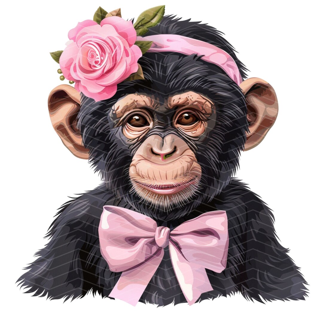 14 Monkey Watercolor Cliparts. Ape Print, Monkey for Printing, Monkey ...