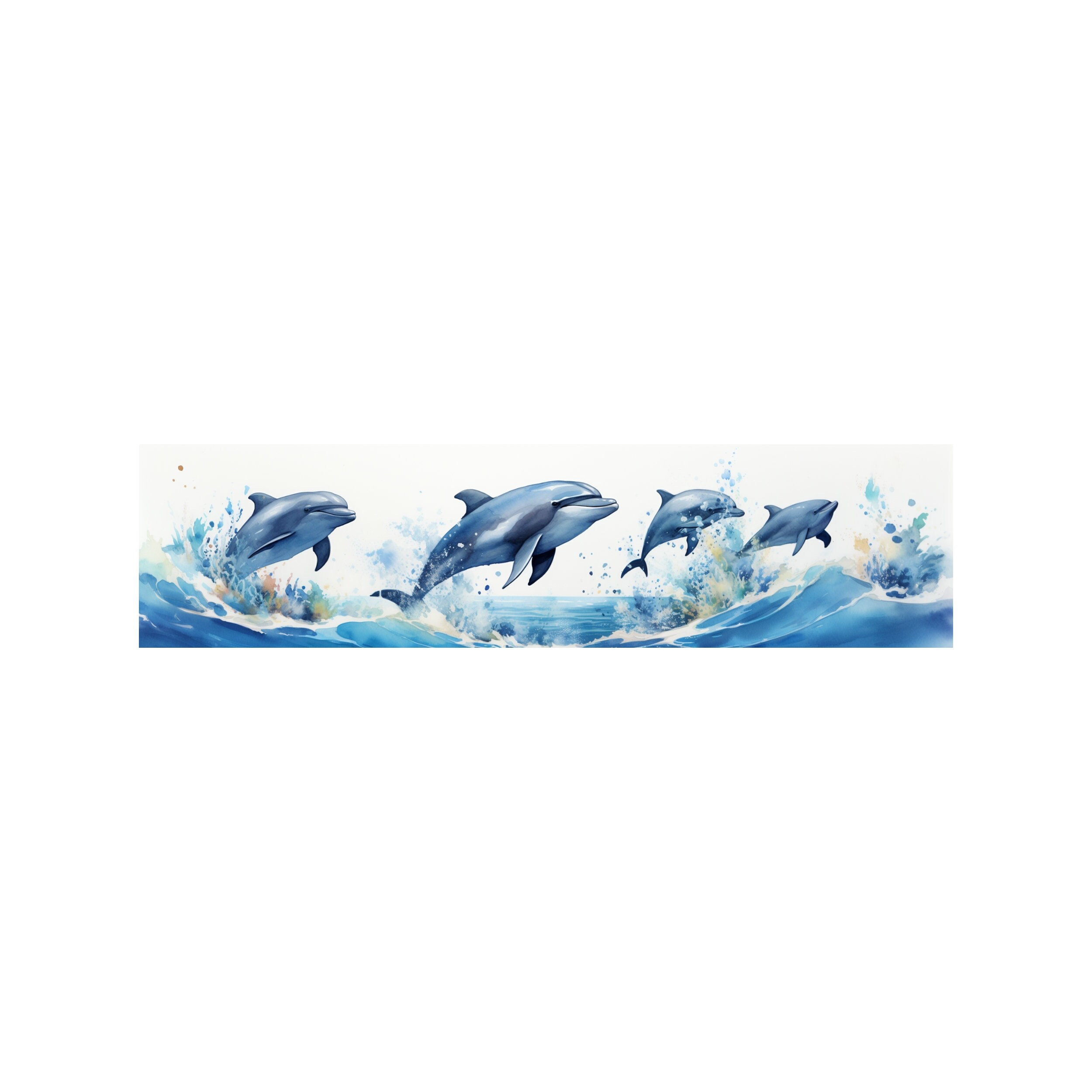 10 PNG Dolphins Border Clipart, Watercolor Dolphin, Clipart Border ...