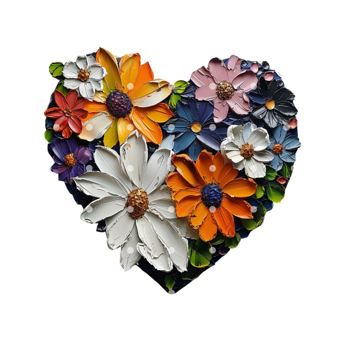 12 JPG Floral Hearts Clipart , Heart Shaped Flower Image, Printable ...