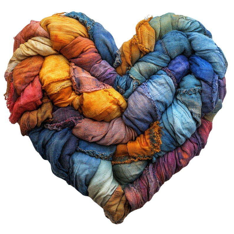 10 PATCHWORK COZY HEART Cliparts, Png Image of a Patchwork Heart ...