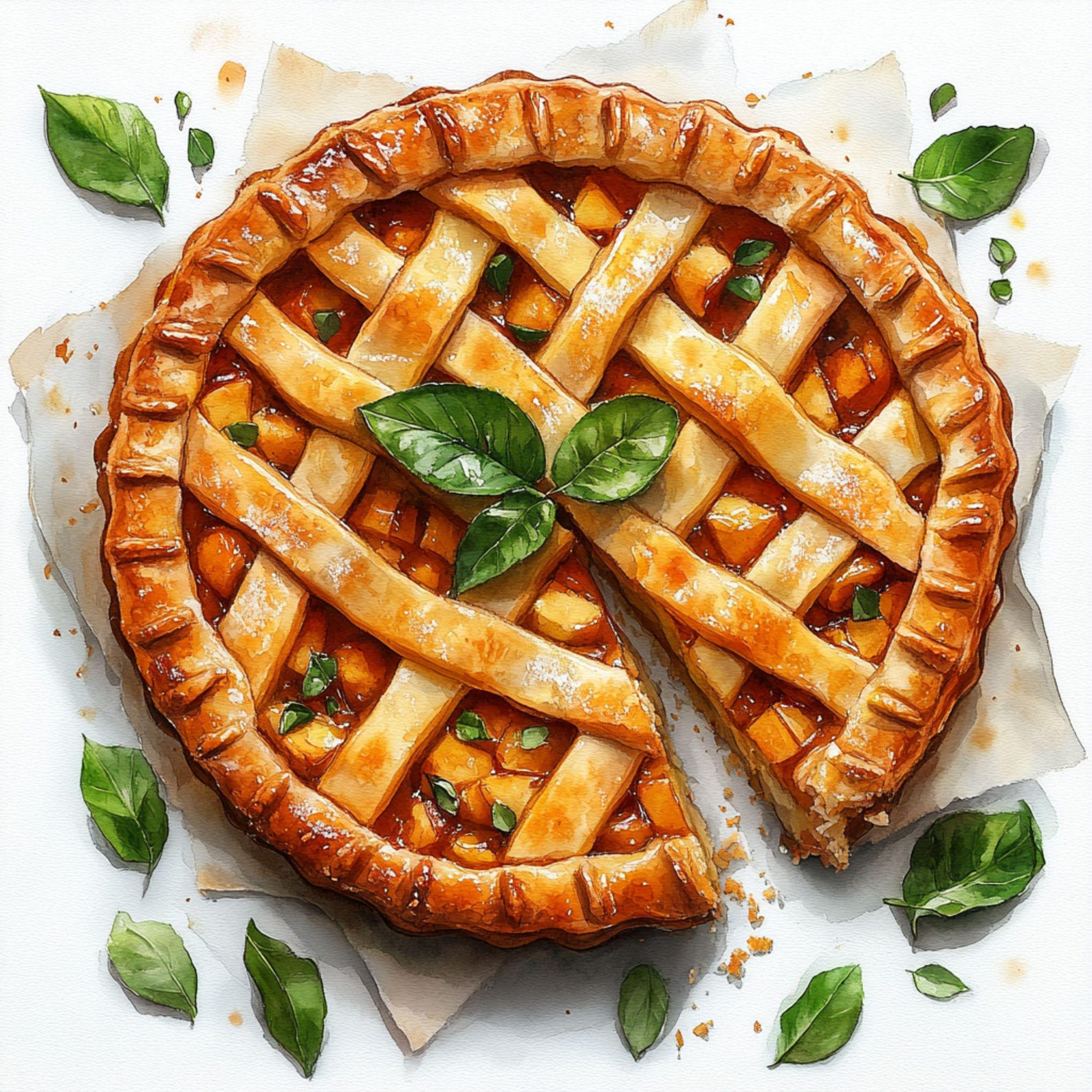 12 APPLE PIE Clipart, Png Pie Image, Homemade Pie Clip Art, Digital ...