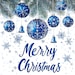 Blue Christmas Greeting Card: Festive Holiday Art (digital Image) - Etsy