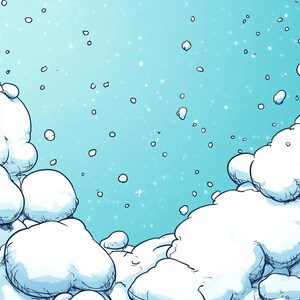 Christmas Card Backgrounds: Snowy Winter Frames (digital Download ...