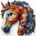 Patchwork Horse Clipart: Rustic Farm Animal Art (digital Download) - Etsy