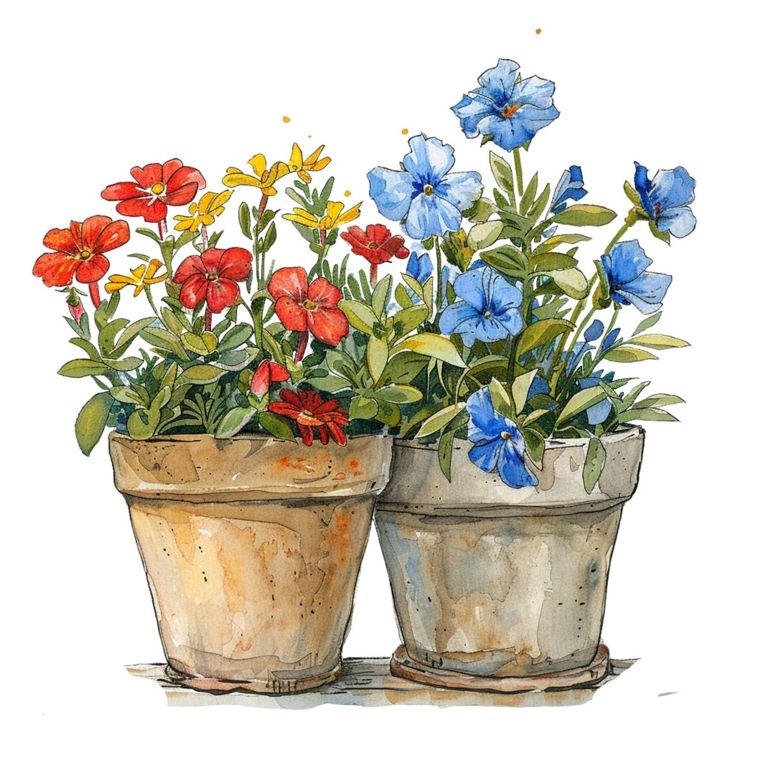 20 Flowers in Pot Cliparts, PNG, Flower Clipart, Plants in a Pot Png ...