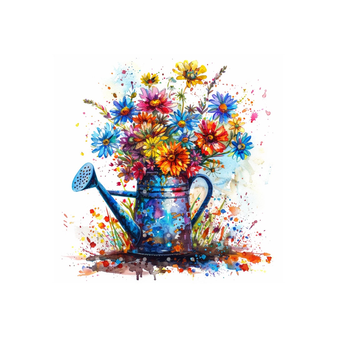 12 Vintage Gardening Tools Clipart Bundle, Watering Can, High Quality ...