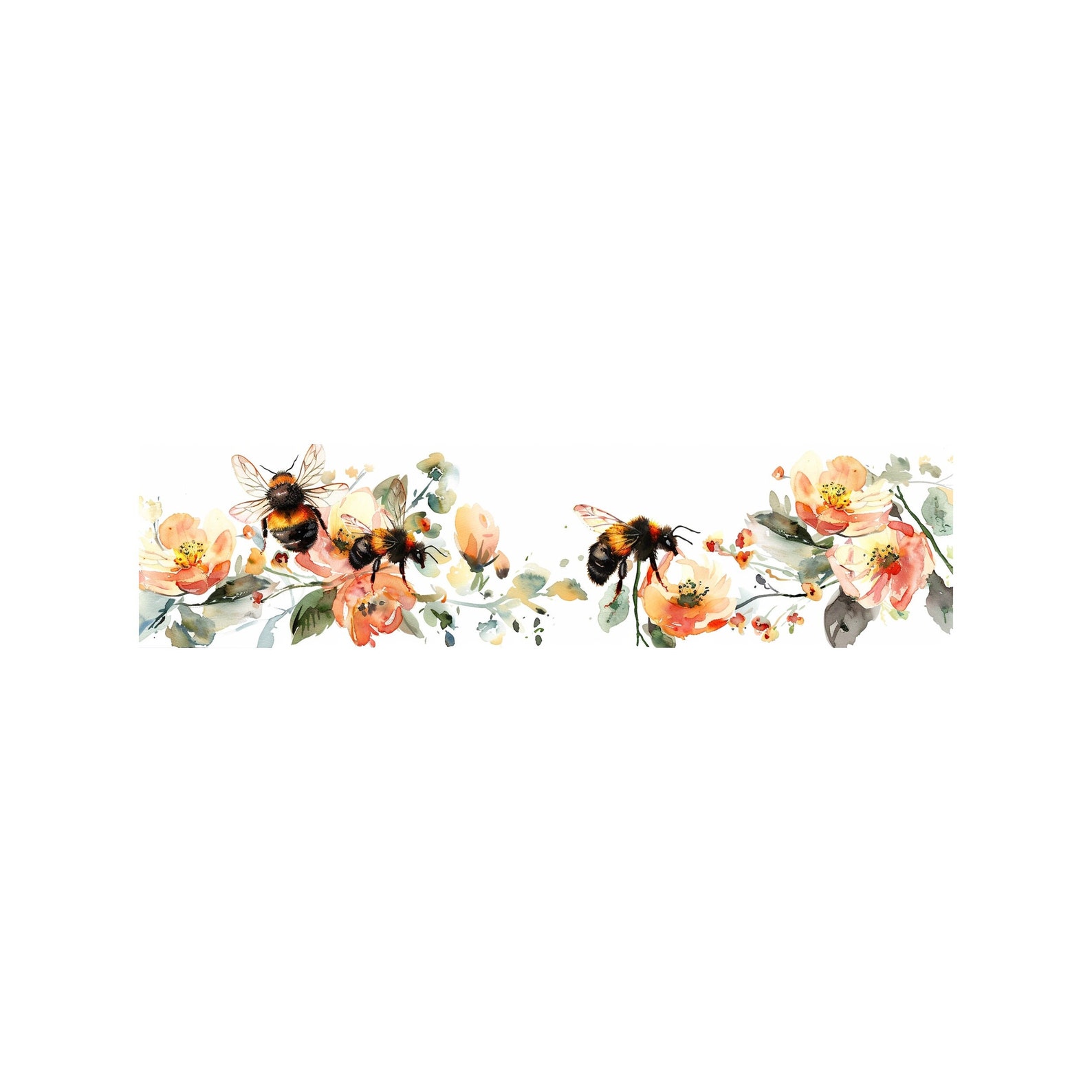 15 Bee Border PNG Clipart, Flowers Border Clipart PNG, Bumblebee Border ...