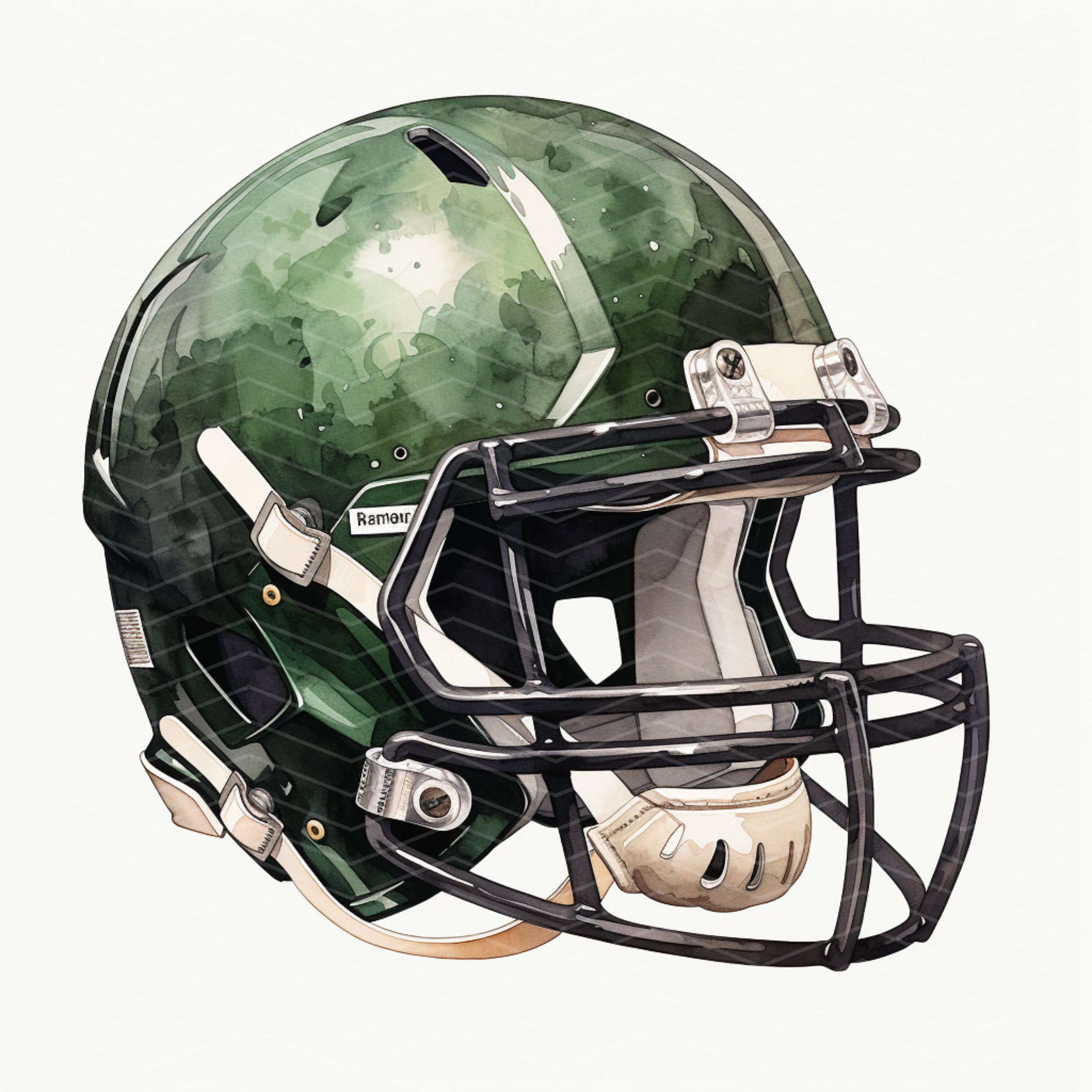12 American Football Helmet Cliparts, JPG Image, Watercolor Football ...