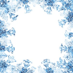 Crystal Snowflake Frame Clipart: Winter Holiday Digital Images (jpg ...