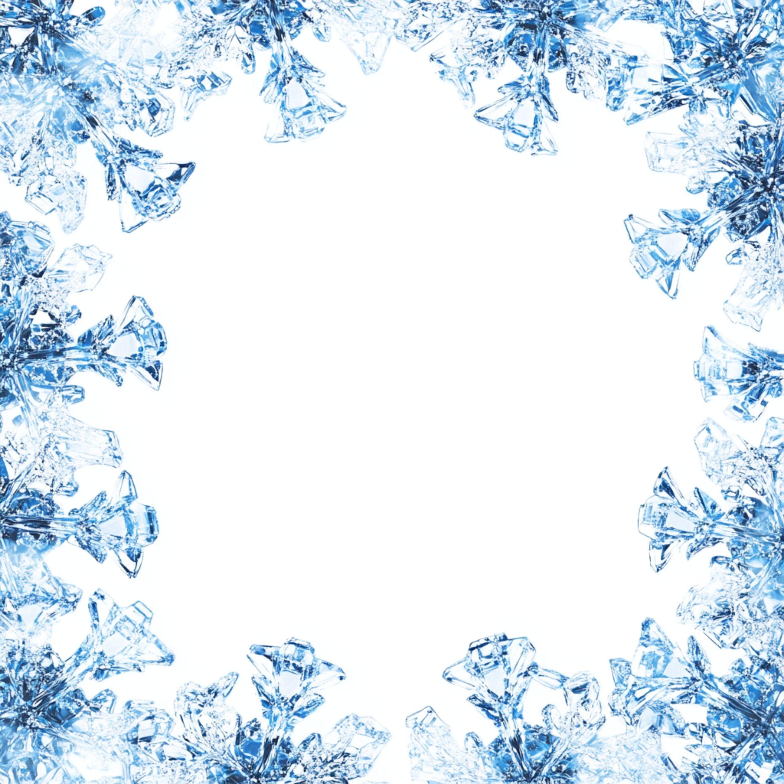 Crystal Snowflake Frame Clipart: Winter Holiday Digital Images (jpg) - Etsy