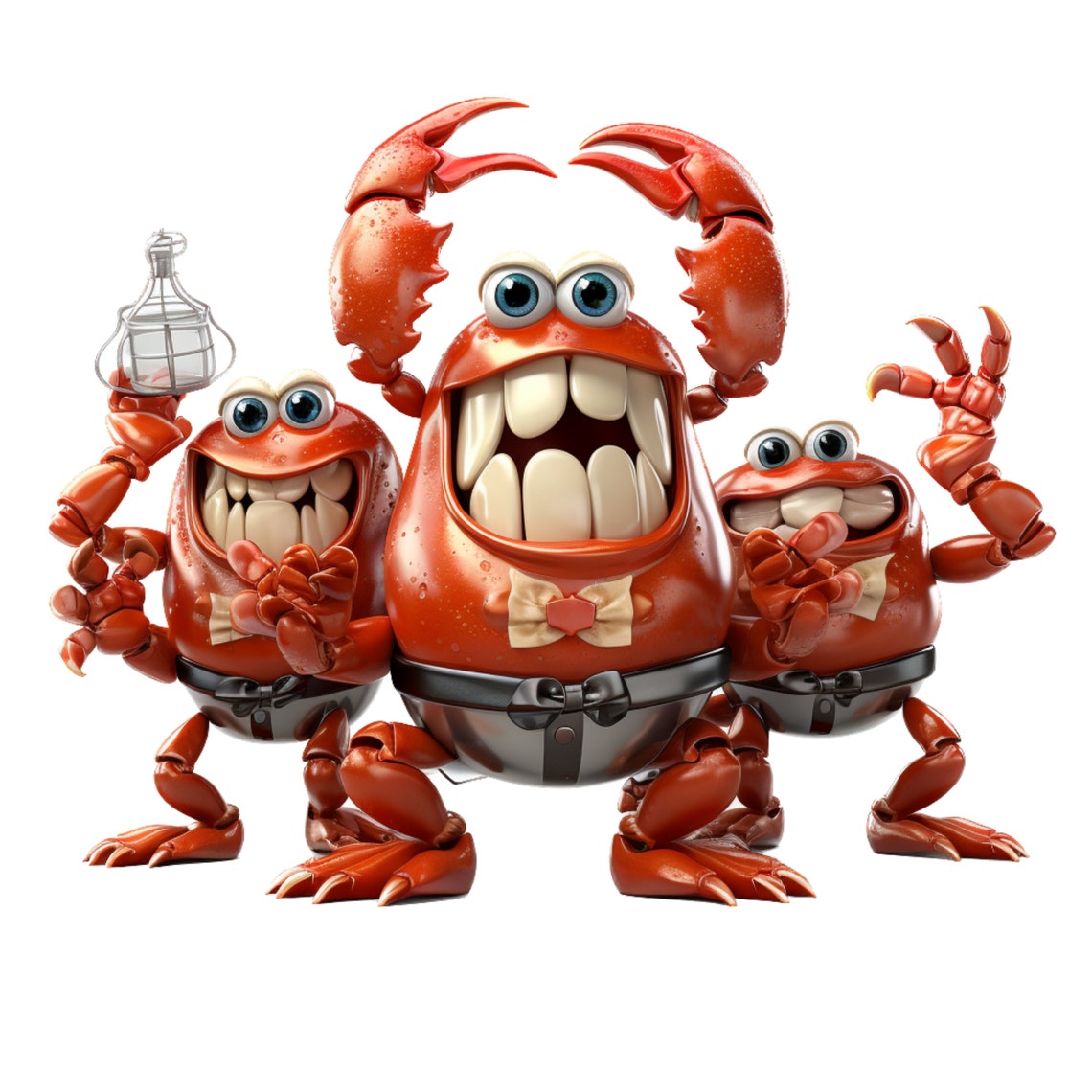 130 Cartoon Crabs Cliparts, 45 PNG Files Cute Crab Wall Art, Crazy ...