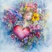 Baby Angel Clipart: Flower Heart Valentine Art (JPG Digital Download ...