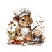 12 Cute Cooking Gopher Clipart, PNG, Gopher Printable Watercolor ...
