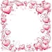 Frame of Hearts Valentine’s Day Clipart, Romantic Heart Frames, 12 JPG ...