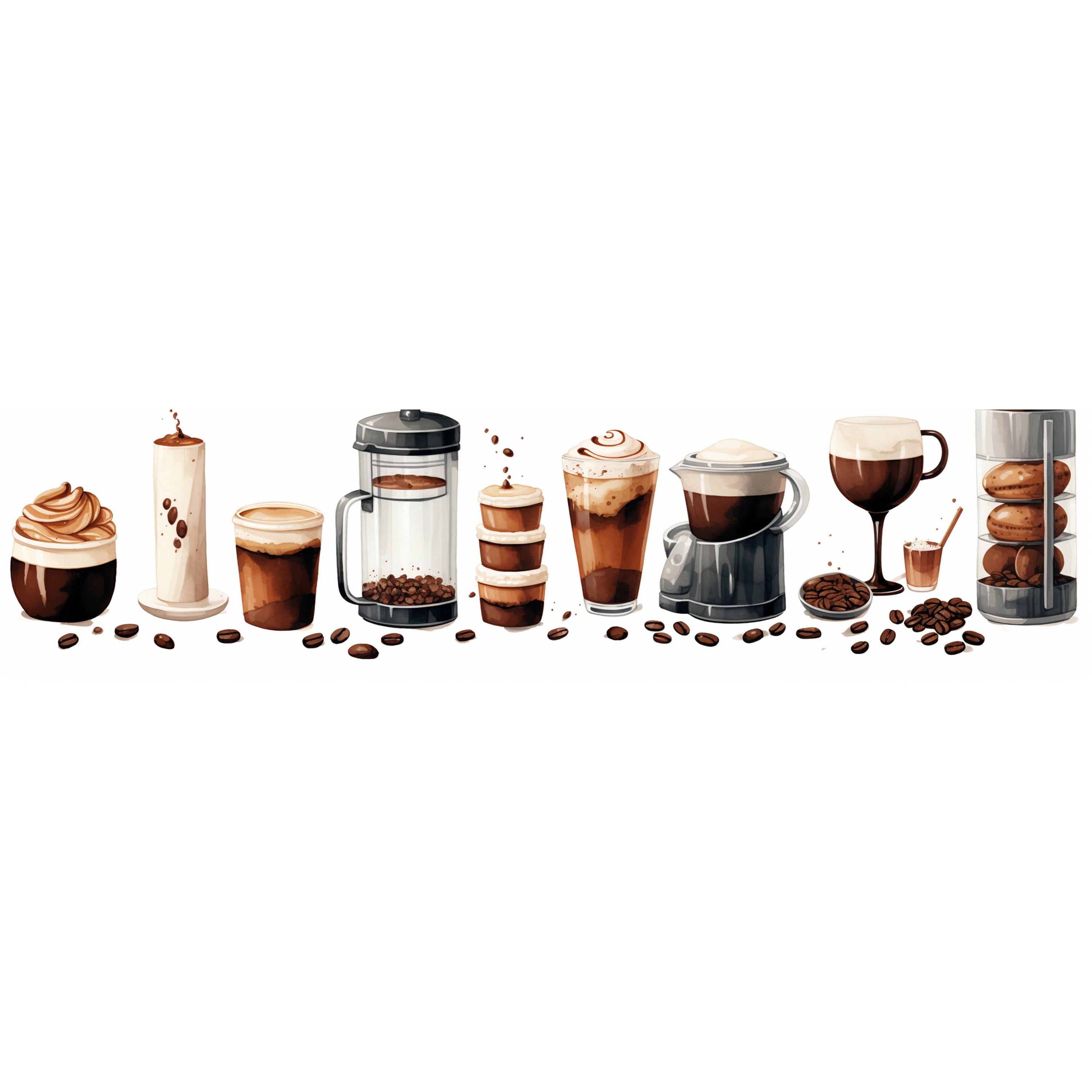 10 PNG Coffee Border Clipart, Coffee-themed Clipart, Coffee Transparent ...