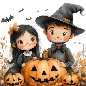 10 Cute Vampires Clipart, Cartoon Vampire Bundle Clip Art, Halloween ...