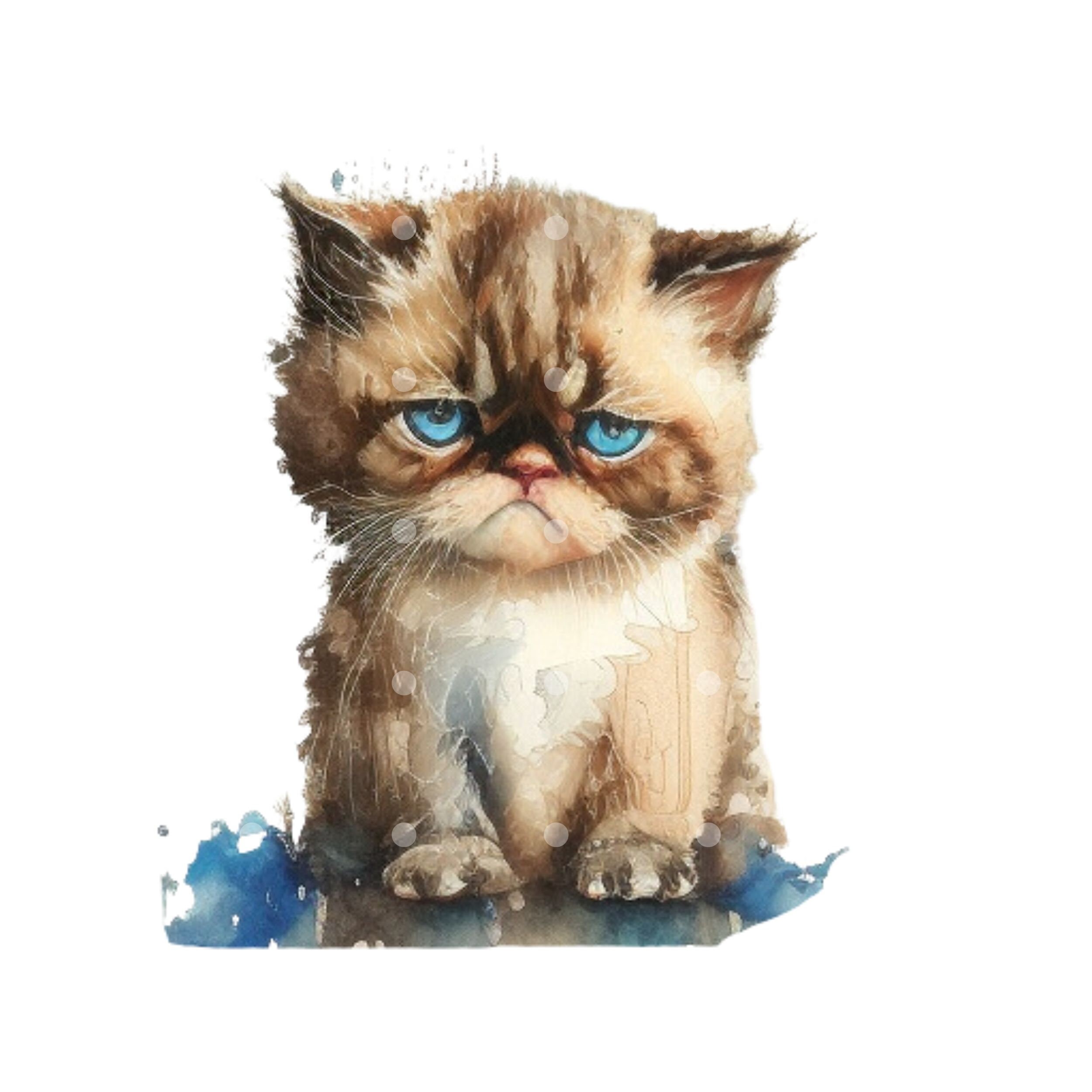 20 PNG Cartoon Grumpy Cat Clipart, Baby Grumpy Cat, Printable ...