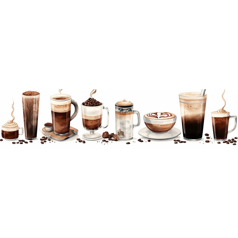 10 PNG Coffee Border Clipart, Coffee Clipart PNG, Coffee Transparent Bb ...