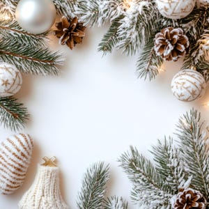 Watercolor Christmas Frames Clipart: Holiday JPG Bundle (digital ...