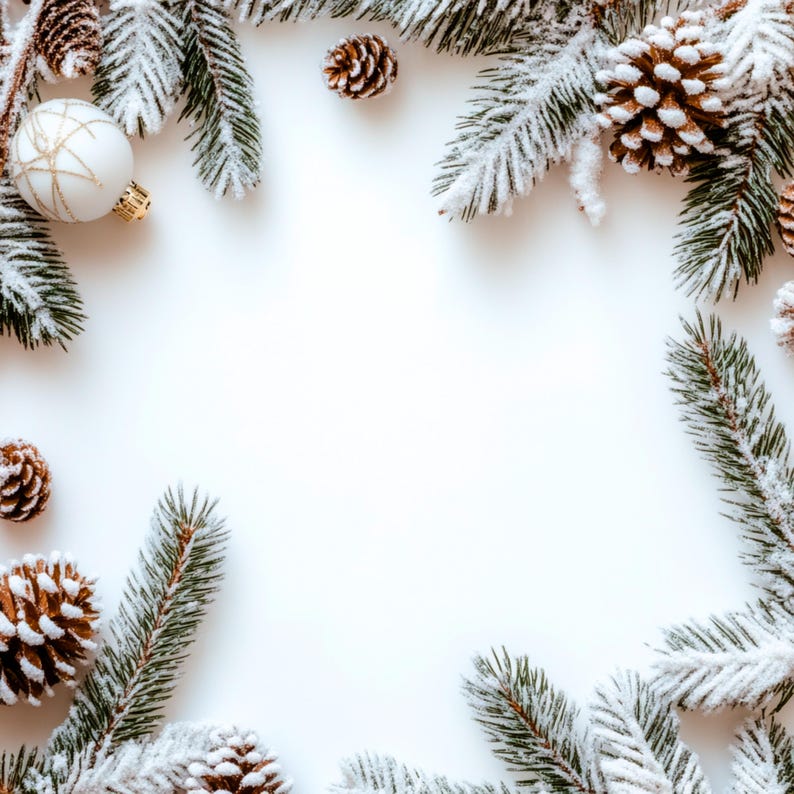 Watercolor Christmas Frames Clipart: Holiday JPG Bundle (digital ...