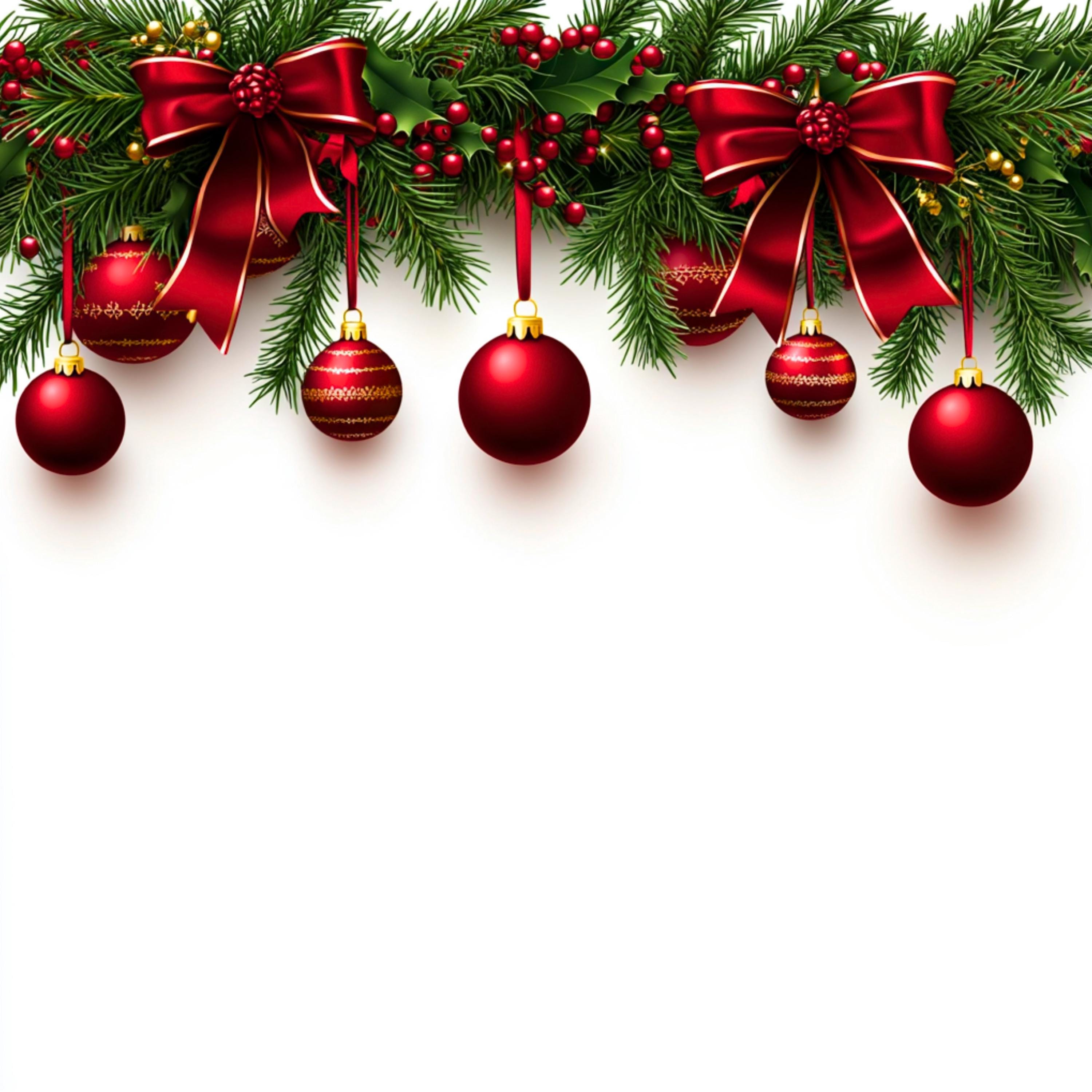 Christmas Border Clipart: Holiday Frame Decor (digital Download ...