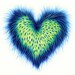 Furry Heart Clipart, Hairy Cute Heart Illustration, Valentine’s Day ...