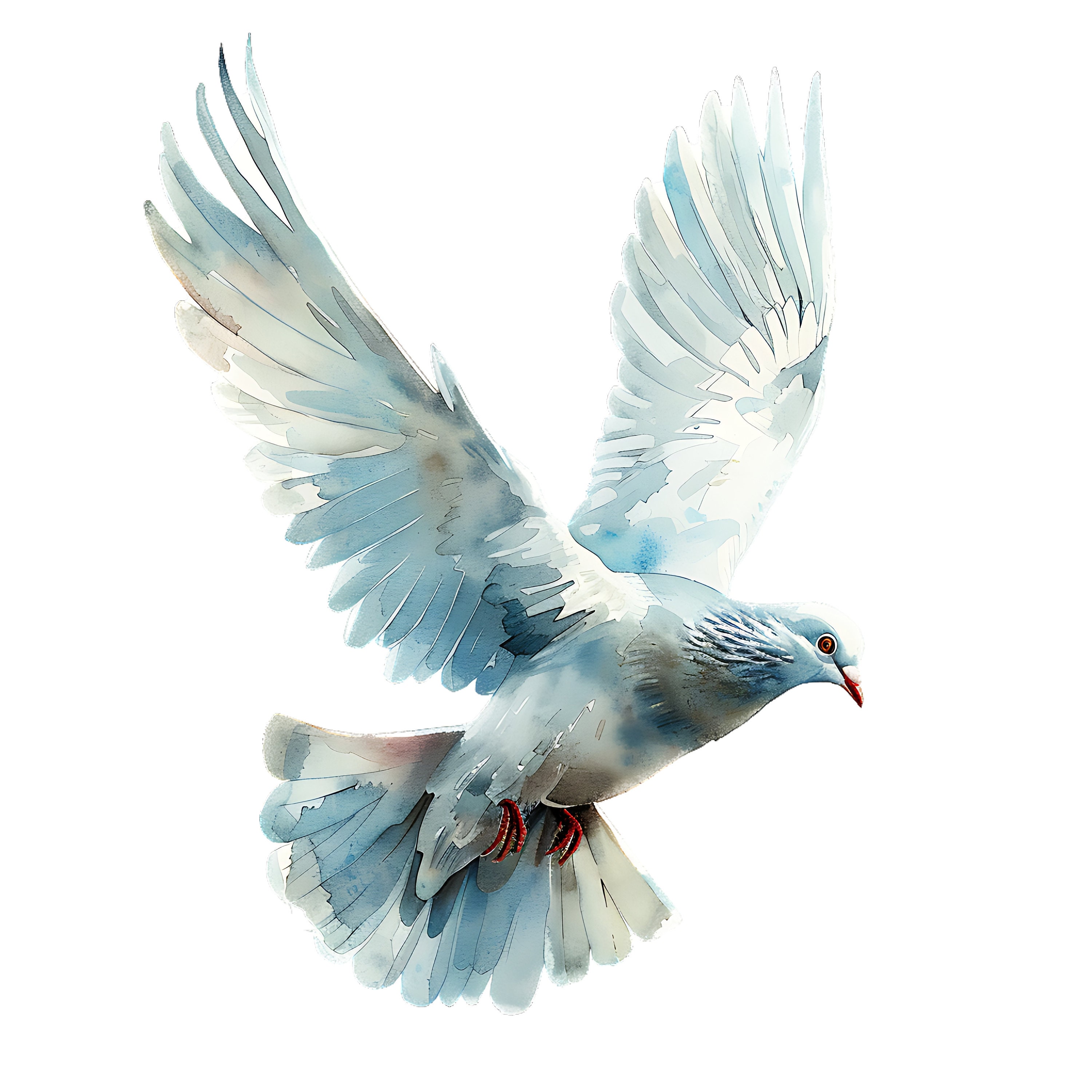Watercolor Dove Clipart: 14 PNG Images (digital Download), Spring ...