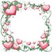 Frame of Hearts Valentine’s Day Clipart, Romantic Heart Frames, 12 JPG ...