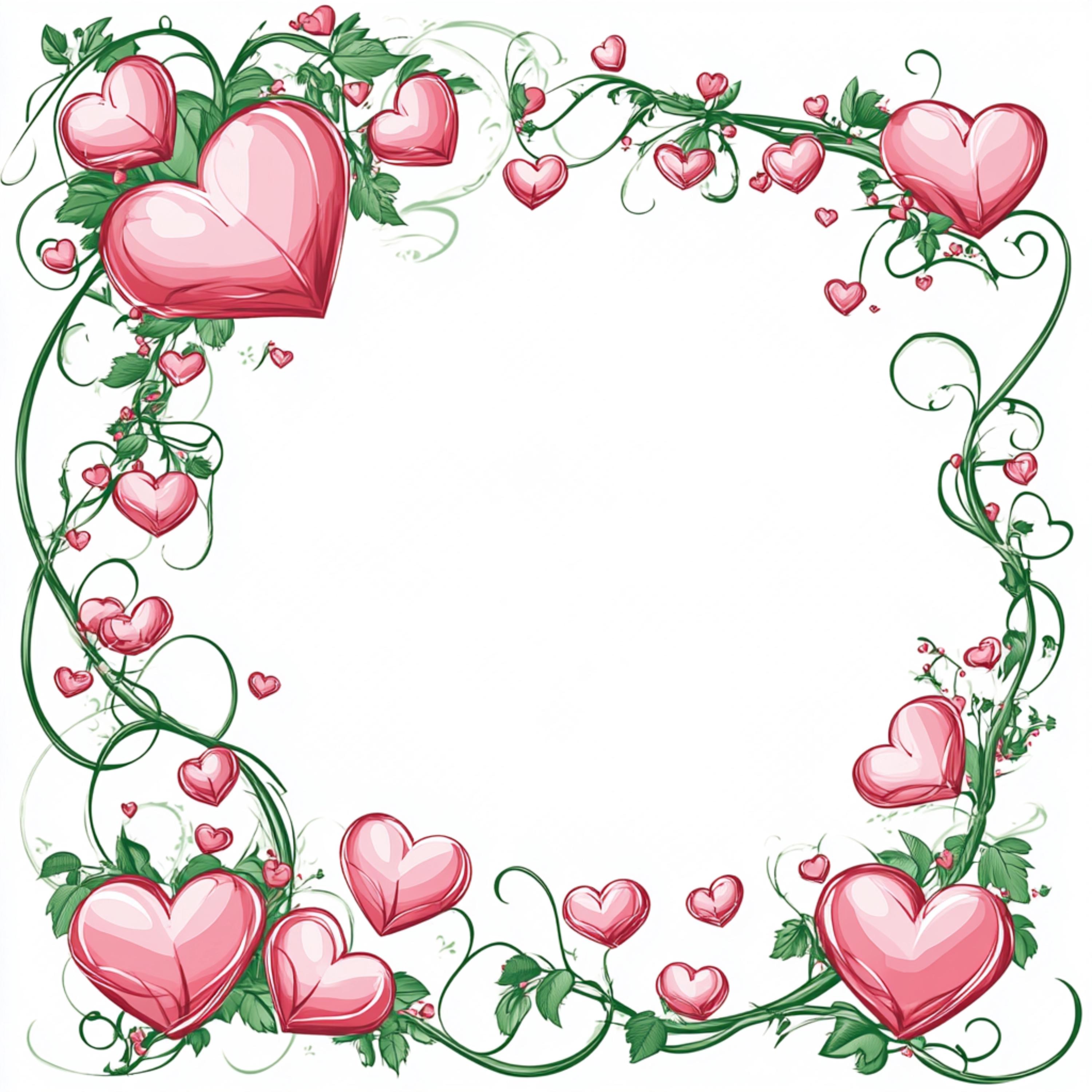 Heart Frame Clipart: Valentine's Day Romantic Designs (digital Download ...